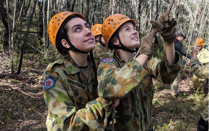 Wenona Cadets at Bivouac - Wenona School